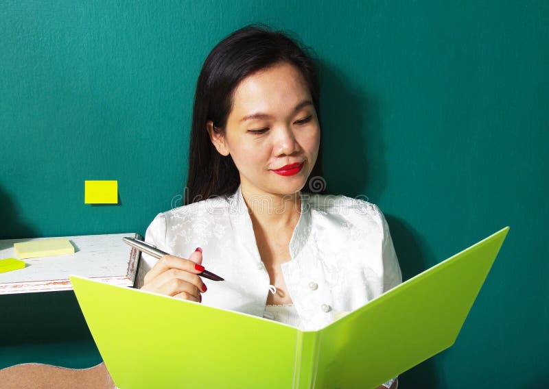 Working woman stock image. Image of person, office, thailand - 24692123