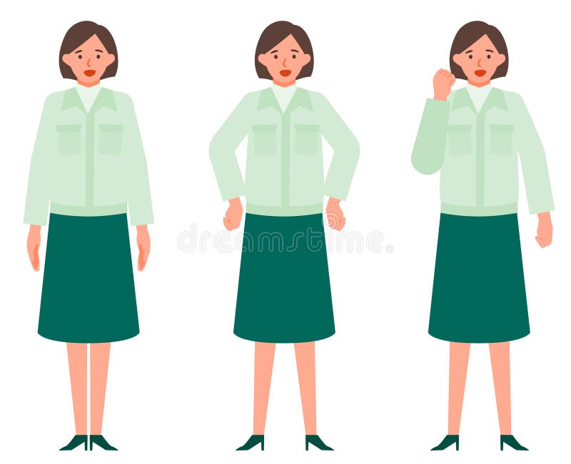 Working Woman. Concept for Problem Solving. Woman Cartoon Character ...