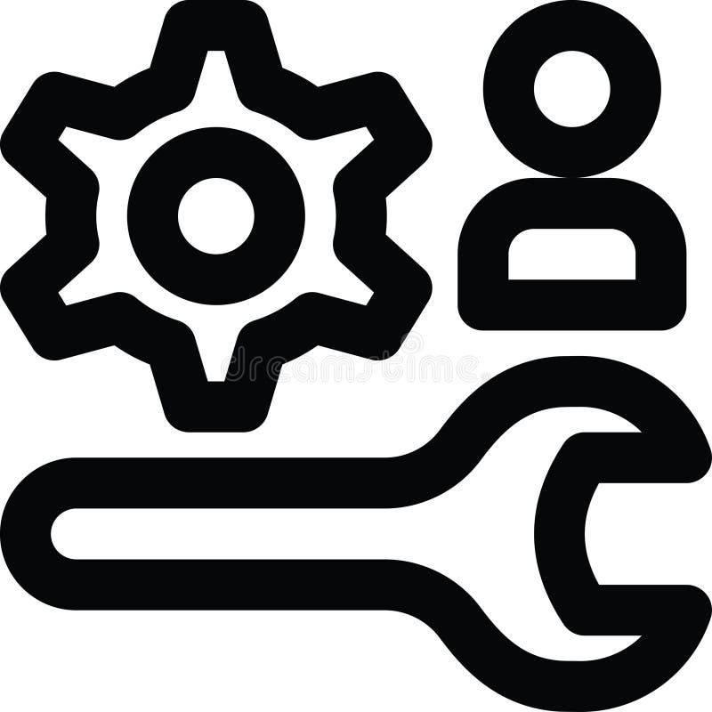 Working, Work, Worker, Engineer, Technician, Maintenance Outline Icon ...