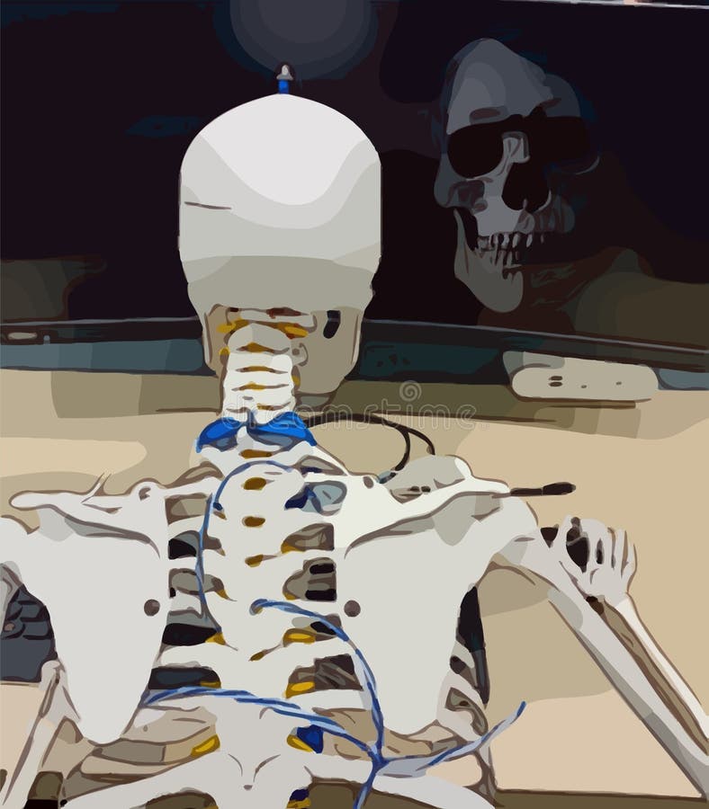 Working Your Life Away Down To the Bone Stock Illustration ...