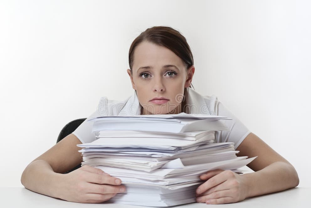 Workload stock photo. Image of stack, exhaustion, paperwork - 28371258