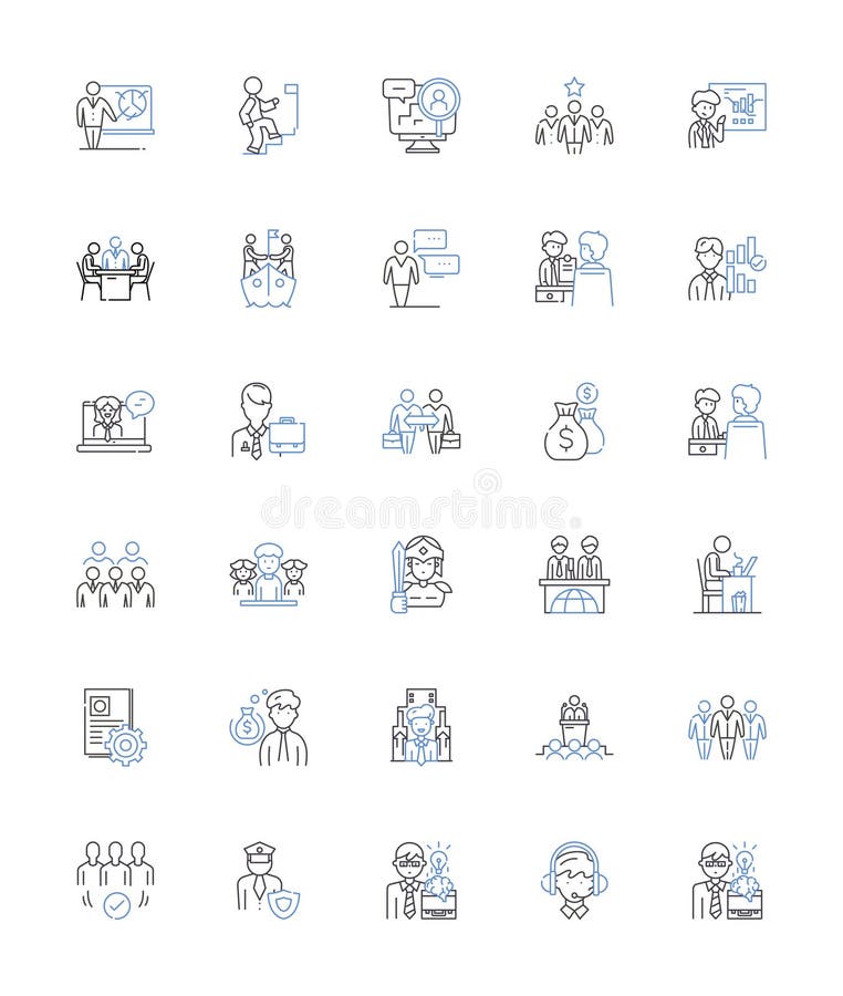 Workload Management Line Icons Collection. Prioritization, Delegation ...