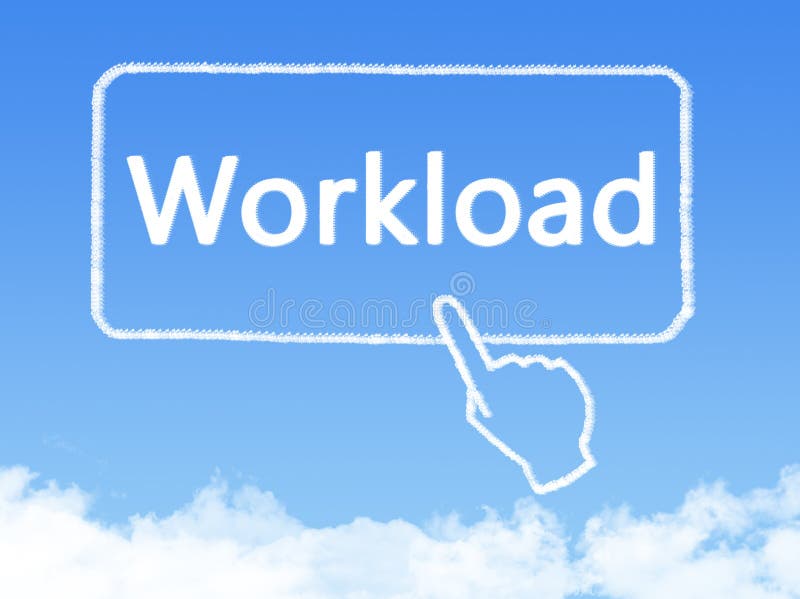 Workload Message Cloud Shape Stock Illustration - Illustration of ...