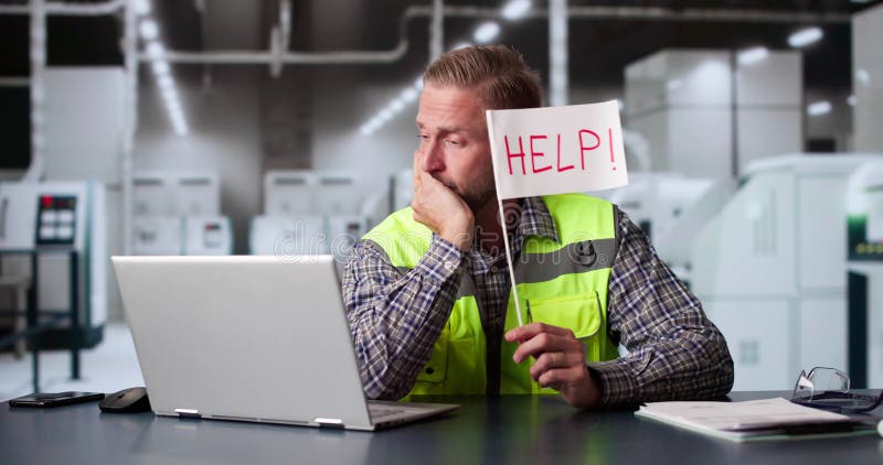 Workload Overload and Help Flag Stock Image - Image of equipment, plant ...