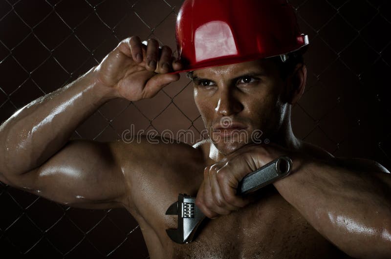 Workman stock photo. Image of fatigued, mechanic, portrait - 22101940
