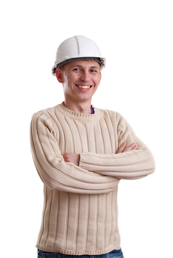 Workman in helmet stock photo. Image of industrial, person - 23436872