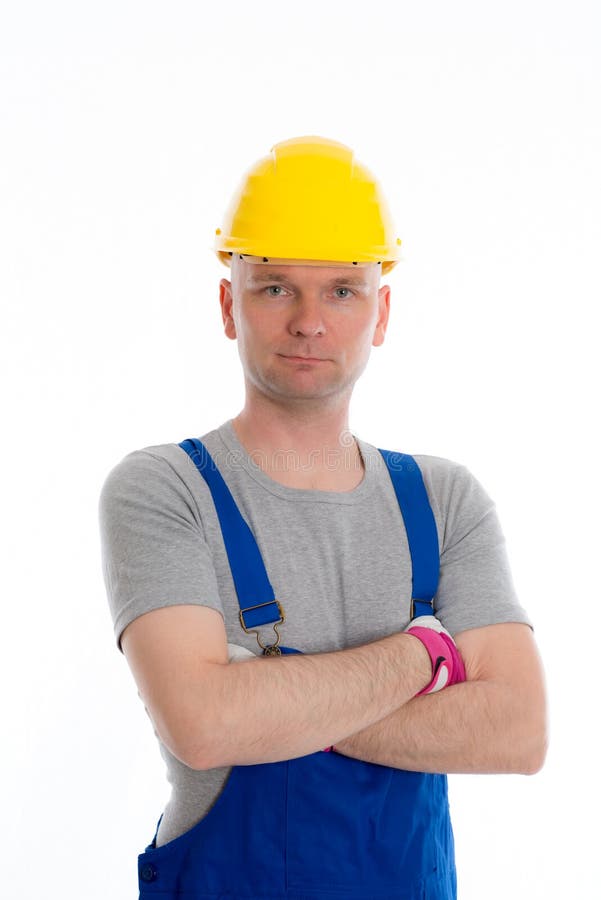 Workman with helmet stock photo. Image of foreman, craftsman - 55609490