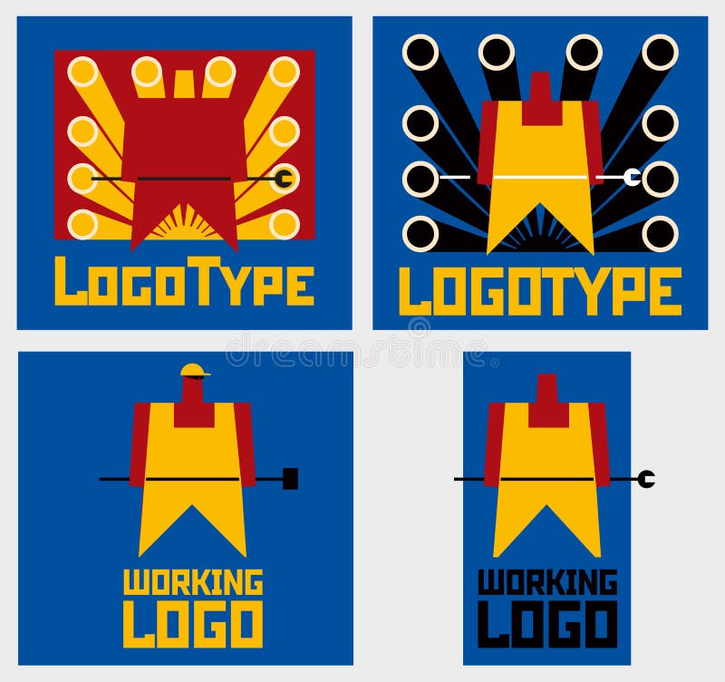 Workman Logotype Red. Vector Drawing Stock Vector - Illustration of ...