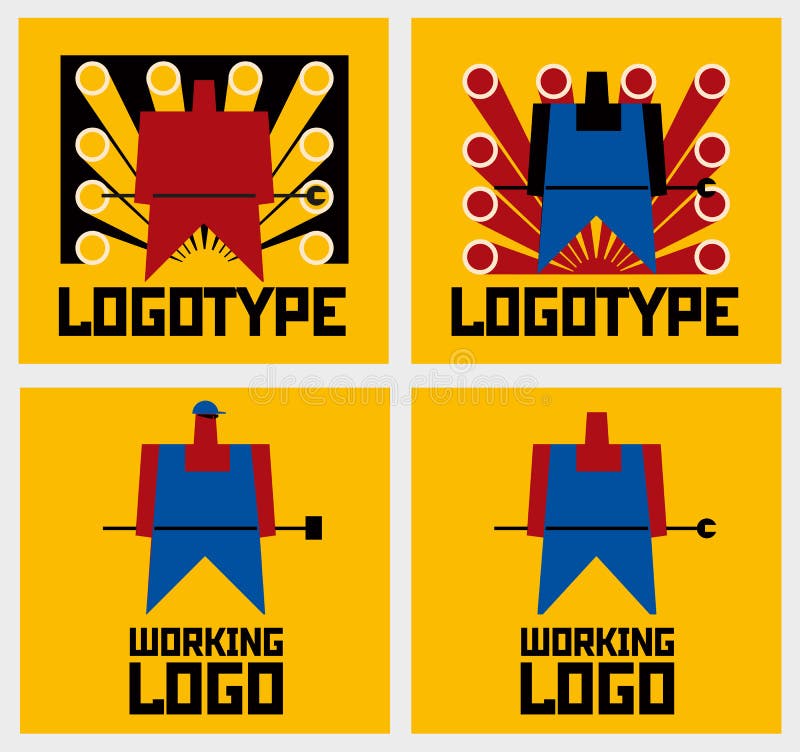 Workman Logotype Red. Vector Drawing Stock Vector - Illustration of ...