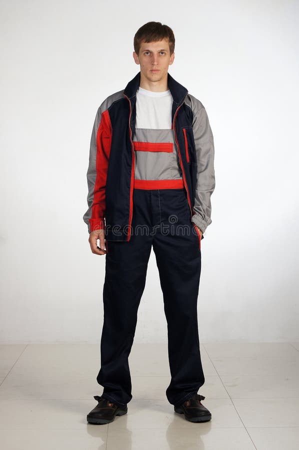Workman stock image. Image of posing, clothes, adjuster - 52866769