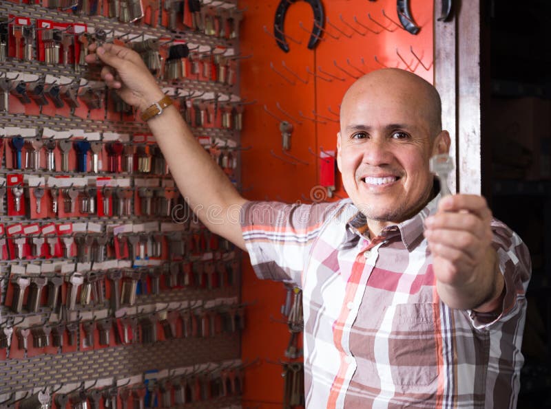 Locksmith Workman Posing Door Keys Stock Photos - Free & Royalty-Free ...