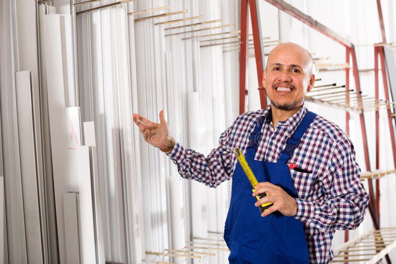 Workman Working on Metal Roller Door Stock Image - Image of compressors ...