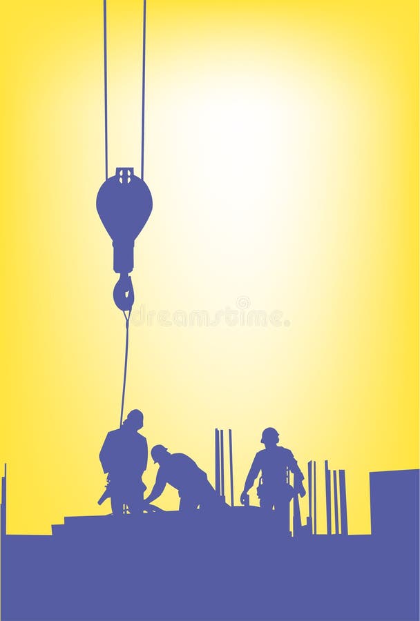 Workmen on edifice stock vector. Illustration of workforce - 11026137