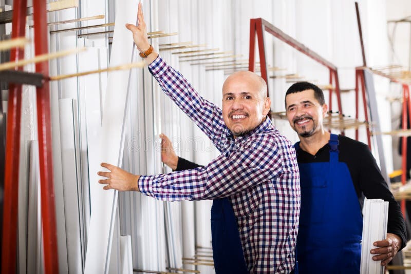 Workmen Inspecting PVC Manufacturing Output Stock Photo - Image of ...