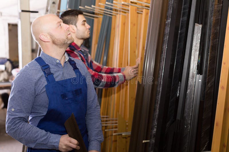 Workmen Inspecting Window Frames Stock Image - Image of european ...