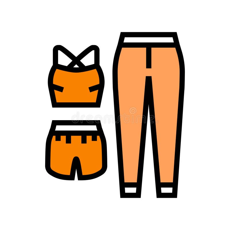 Workout Attire Color Icon Vector Illustration Stock Vector ...