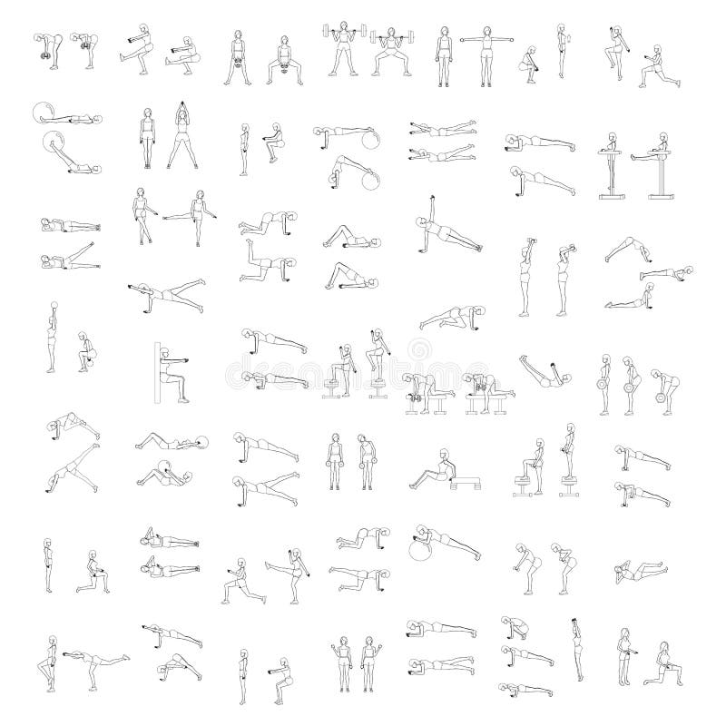 Outline Exercise Stock Illustrations – 41,956 Outline Exercise Stock ...