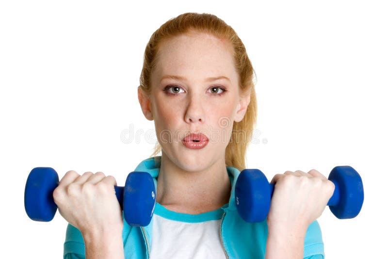 Workout Girl stock photo. Image of dumbbells, person, fitness - 5365908