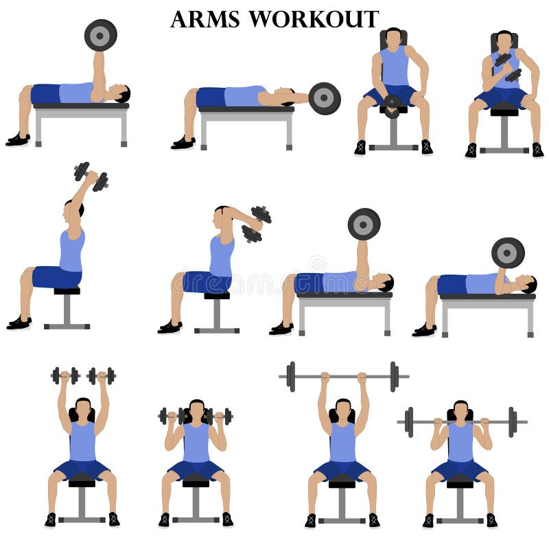 Arms Workout Set Stock Illustrations – 277 Arms Workout Set Stock ...