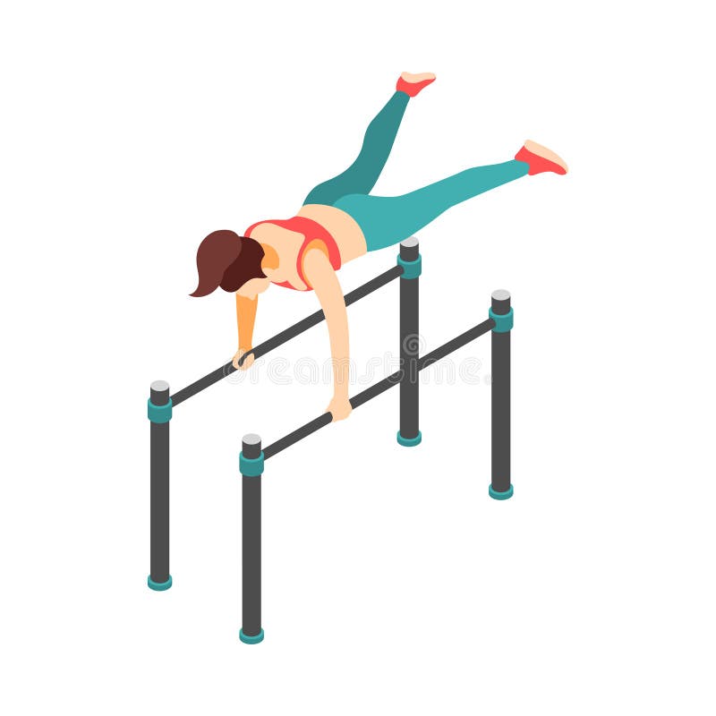 Workout Parallel Bars Composition Stock Vector - Illustration of ...