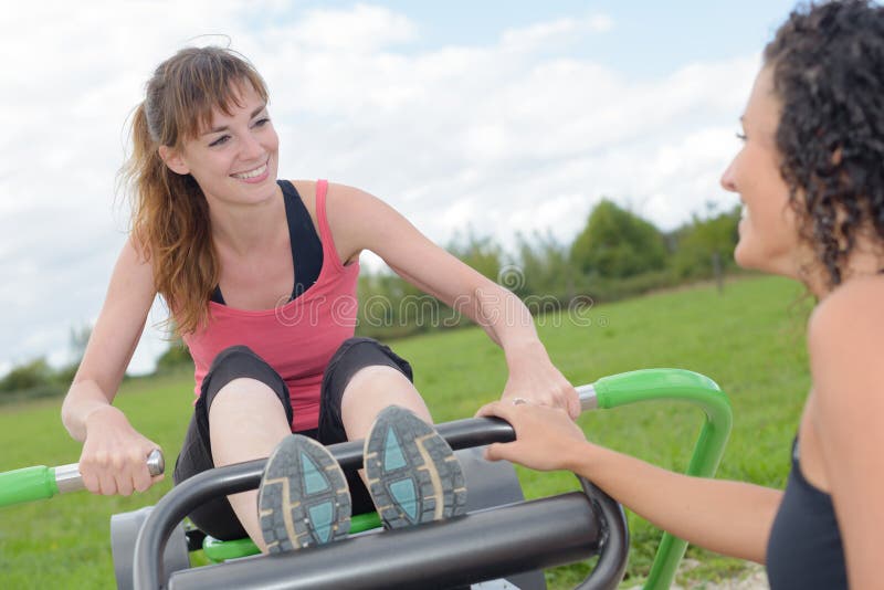 Workout with Personal Coach Stock Photo - Image of happy, result: 124012040