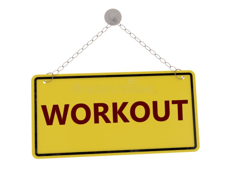 Workout sign stock illustration. Illustration of rendered - 113379717