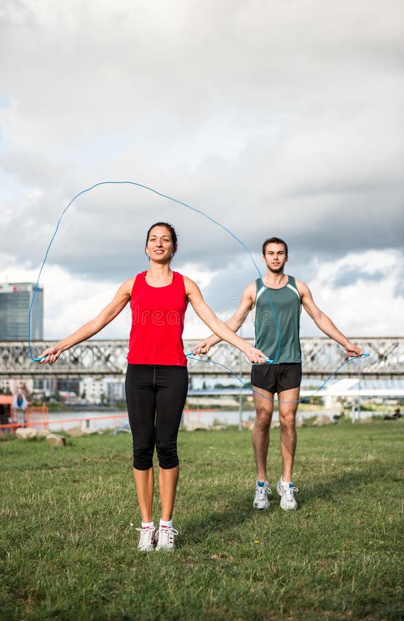 Workout with skipping rope stock photo. Image of adult - 29476394