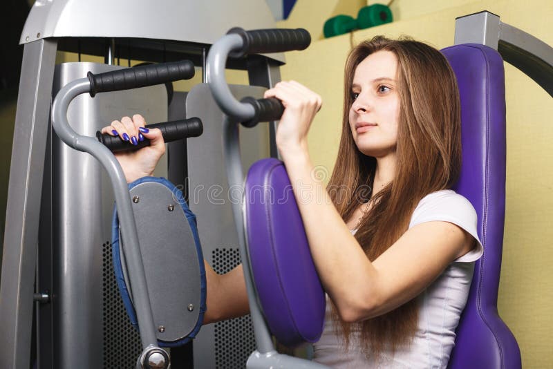 Workout, Sport. Woman Doing Exercise in the Gym. Stock Photo - Image of ...