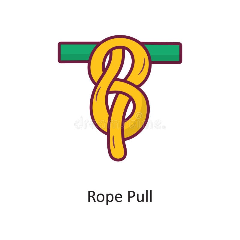 Rope Pull Vector Fill Outline Icon Design Illustration. Workout Symbol ...