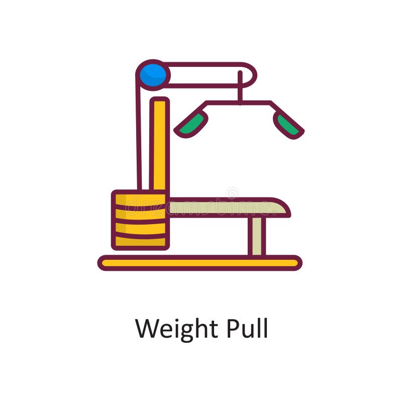 Weight Pull Vector Fill Outline Icon Design Illustration. Workout ...