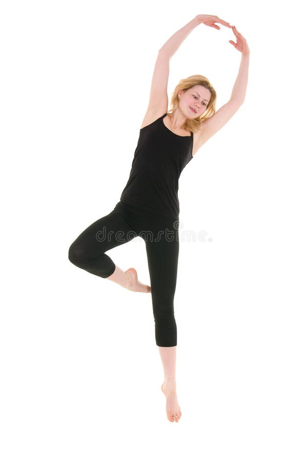A Young Acrobat Woman Working on a Hoop Stock Photo - Image of ...