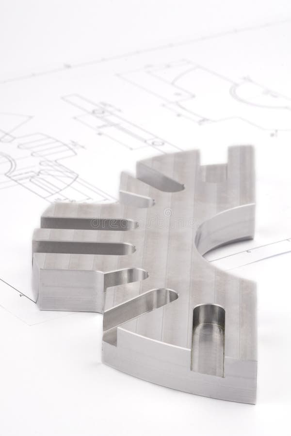 Workpiece on a blueprint stock photo. Image of blueprint - 6874608