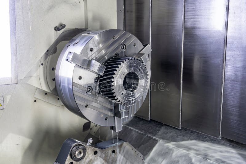 Workpiece Mounted on a Cnc Machine Stock Photo - Image of engineering ...