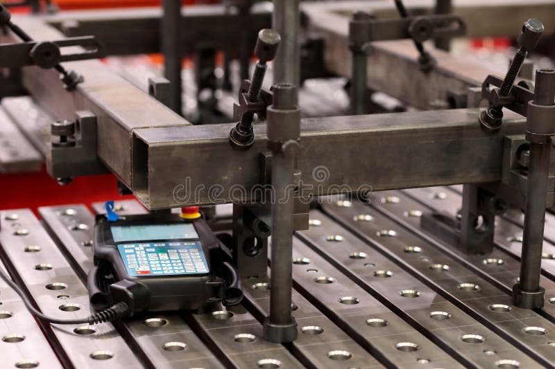 Workpieces and CNC Welding Robot Controller Stock Image - Image of ...