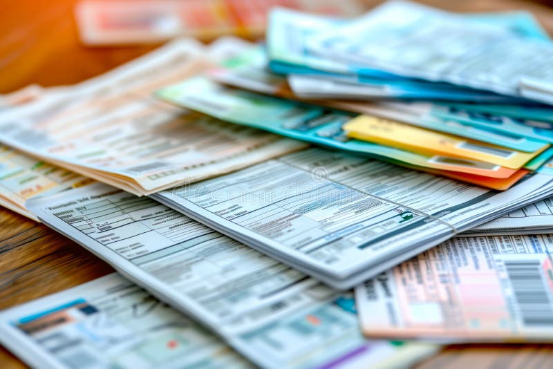 Workplace of Bookkeeper with Tax Form and Papers on Desk Office ...