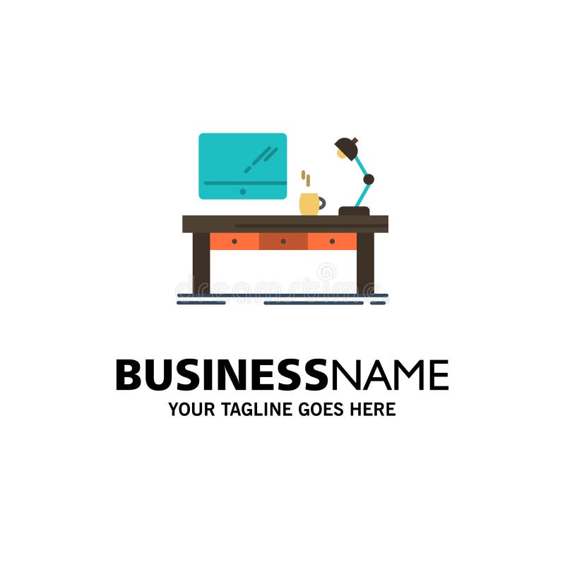 Workplace, Business, Computer, Desk, Lamp, Office, Table Business Logo ...