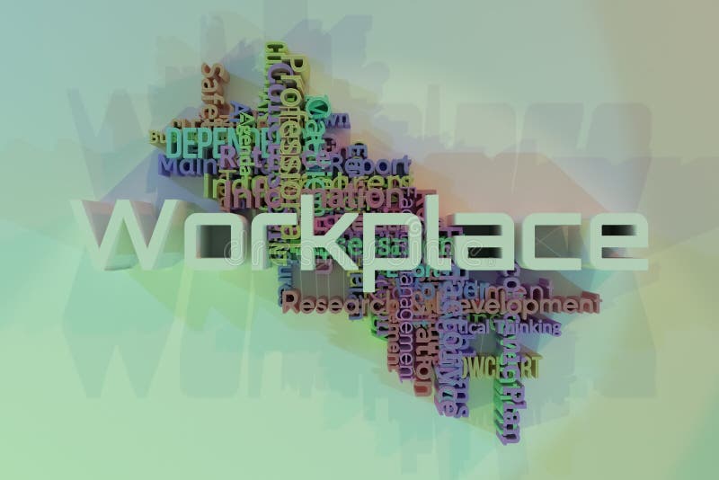 Workplace, Business Keyword Words Cloud. for Web Page, Graphic Design ...
