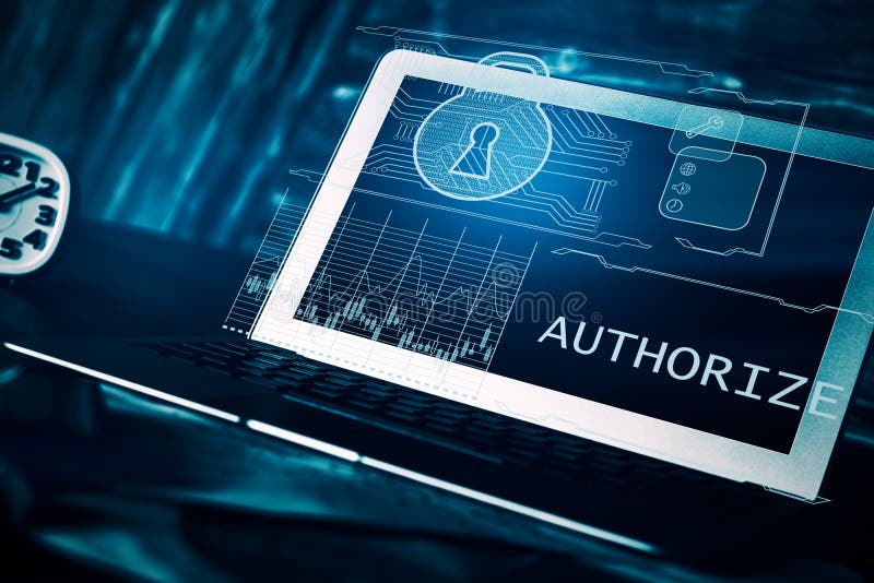 Authorize concept stock image. Image of encryption, notebook - 99062601