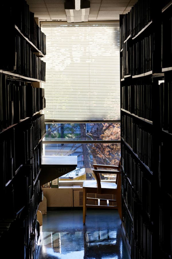 Workplace in library stock image. Image of indoor, library - 17345941