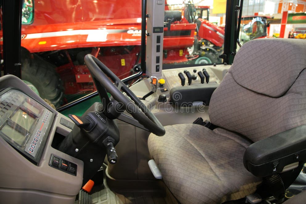 Workplace of Combine Driver Stock Photo - Image of workplace, control ...