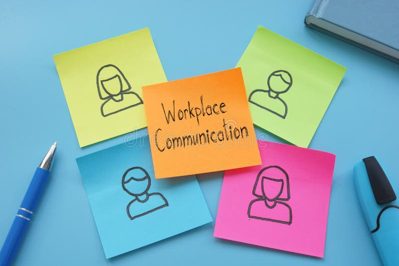 Workplace Communication is Shown on the Business Photo Stock Photo ...