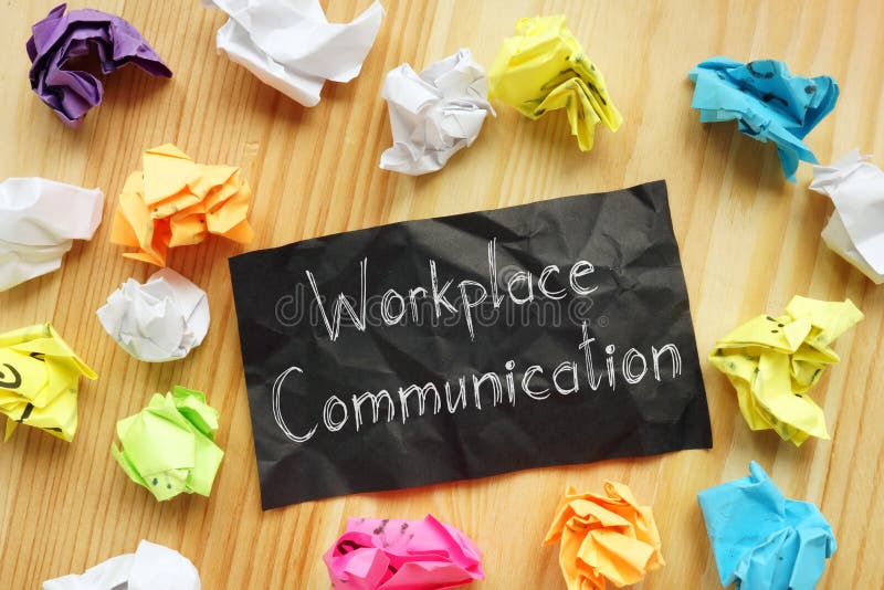 Workplace Communication is Shown on the Conceptual Business Photo Stock ...