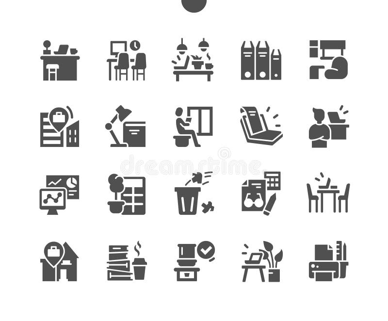 Workplace. Companys Building, Office. Work at Home Stock Vector ...