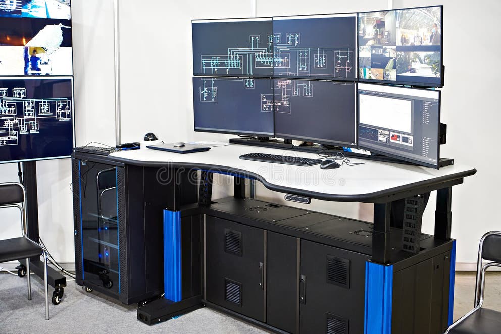 Workplace and Computer Power Plant Operator Editorial Photo - Image of ...