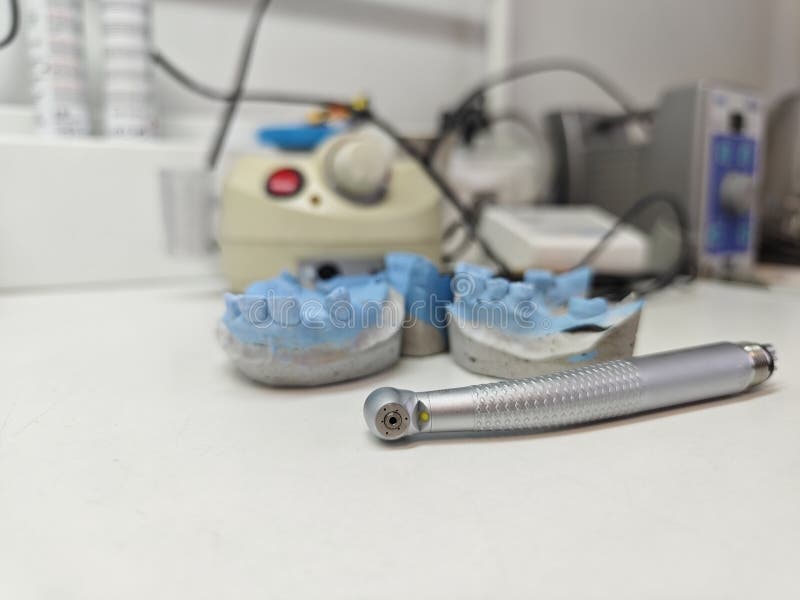Workplace of a Dental Technician in a Dental Clinic Stock Image - Image ...
