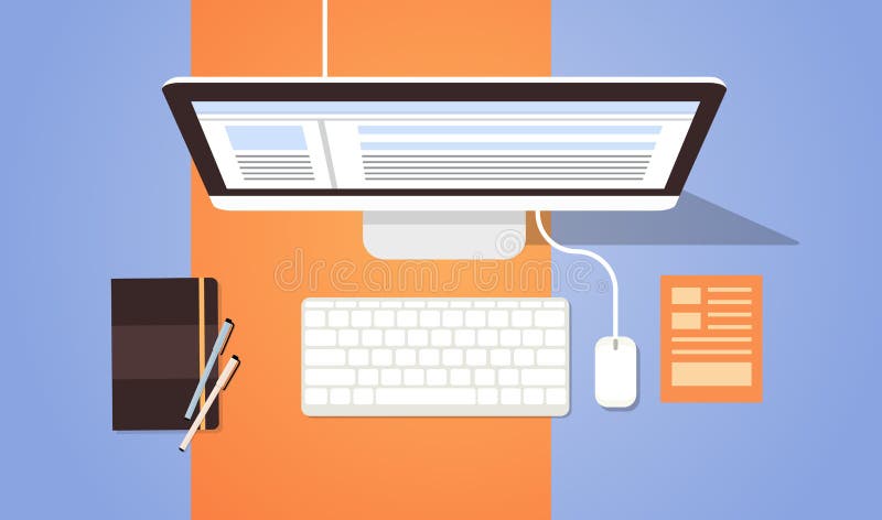 Computer Desktop Angle Stock Illustrations – 1,105 Computer Desktop ...