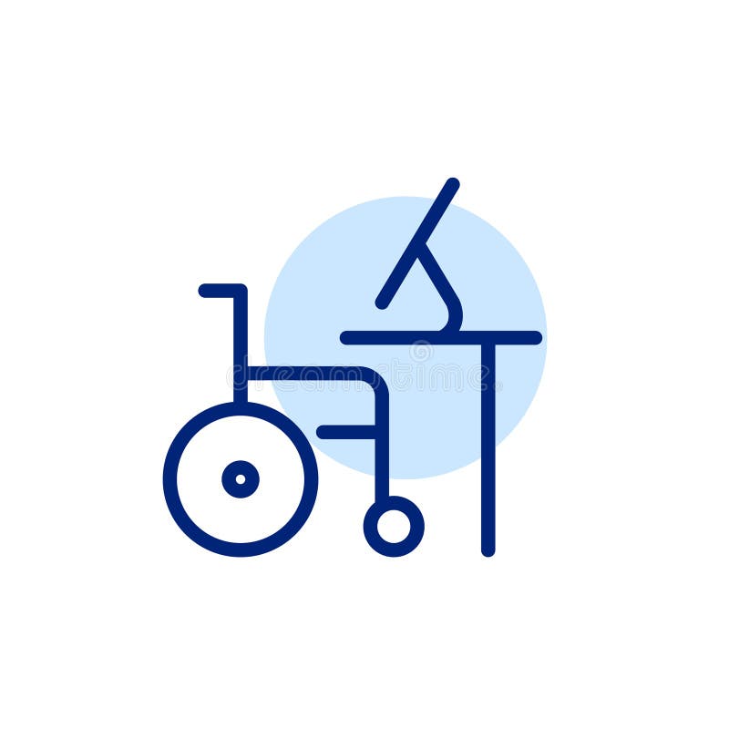 Workplace with Desktop Computer. Wheelchair Friendly Working ...