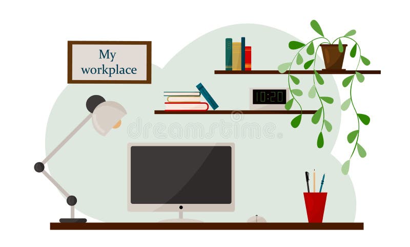 Workplace, Desktop. Modern Interior of the Office. Office with a ...