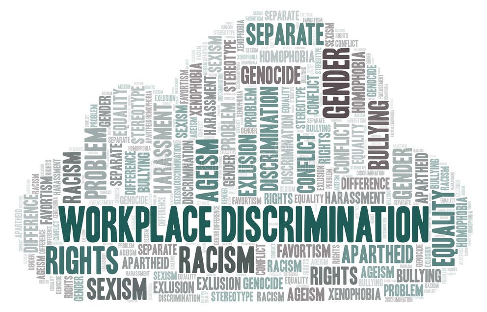 Workplace Discrimination - Type of Discrimination - Word Cloud Stock ...