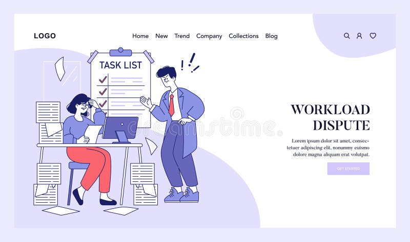 Workplace Disputes. Flat Vector Illustration Stock Vector ...